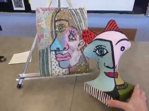 Painting your Cubist Stocking Sculpture - YouTube