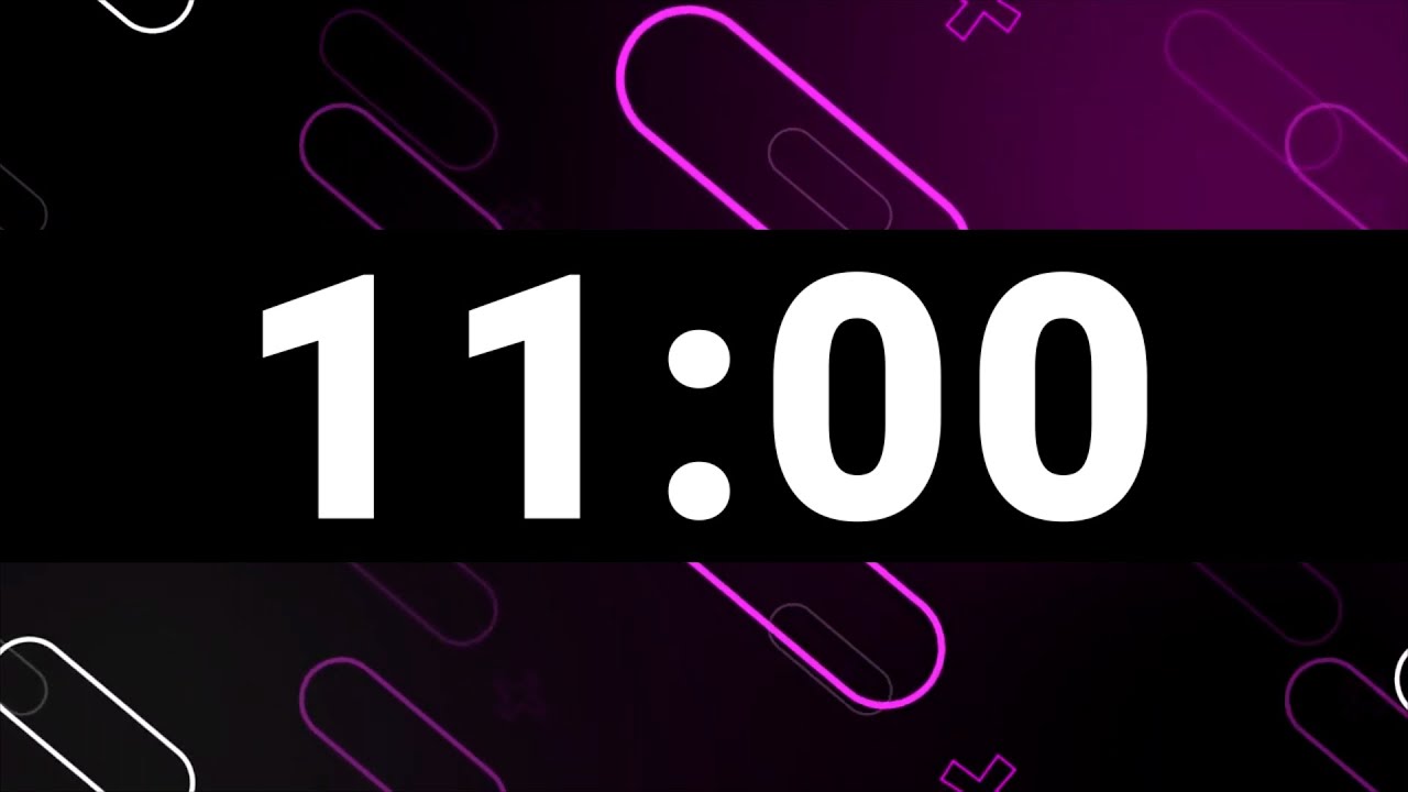 11 Minute Timer With Relaxing Upbeat Music And Alarm Countdown Clock