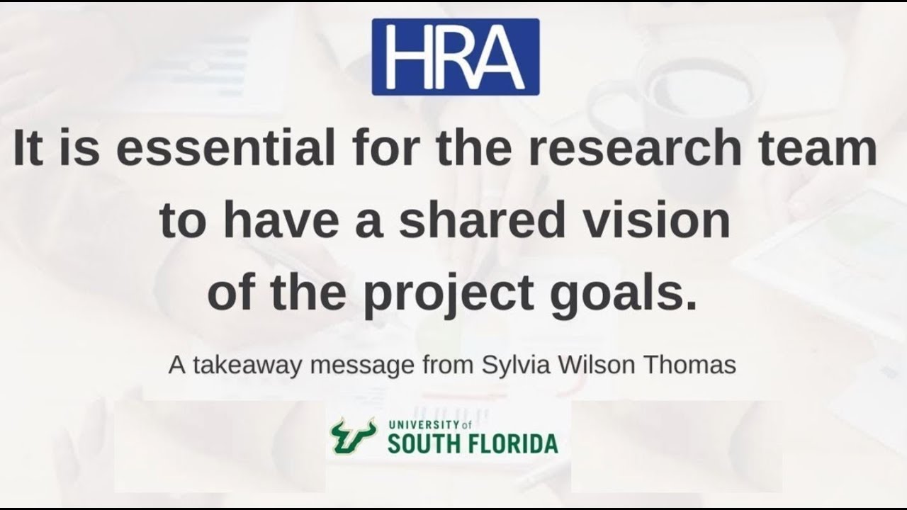 Takeaway Short It is essential for the research team to have a shared ...