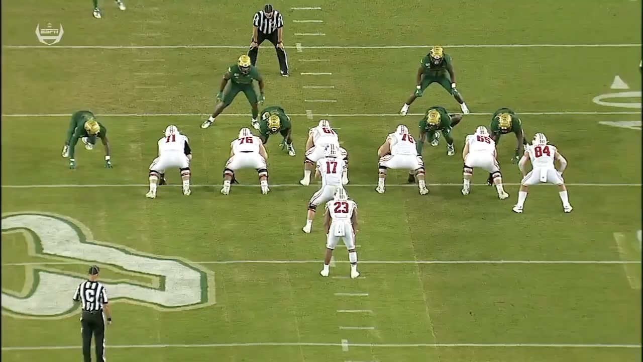 Wisconsin Offensive Line Vs. USF 2019 - YouTube