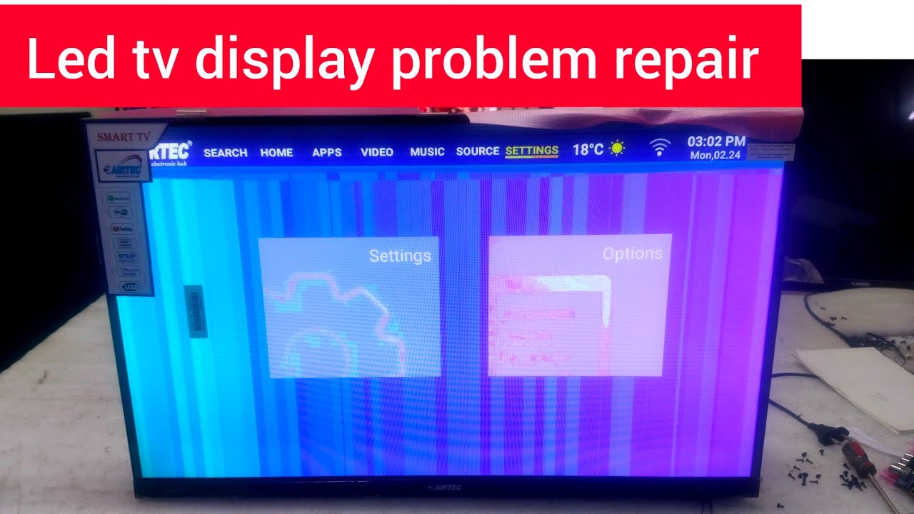 Led tv display line problem || Led tv screen problem repair|| Led tv ...