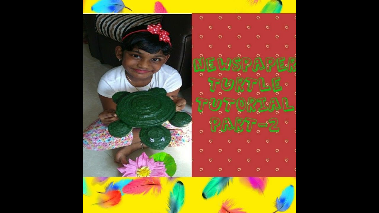 Newspaper Turtle Making Tutorial Part-2#Best out of waste#Paper Recycle ...