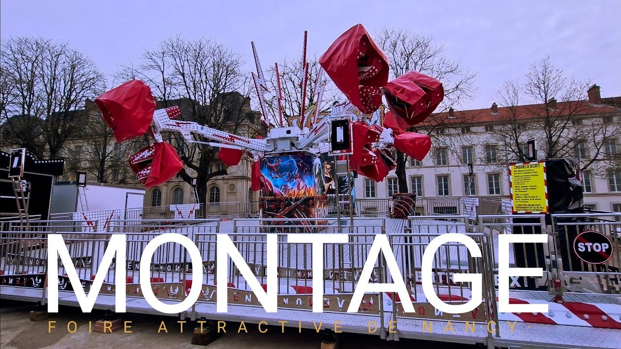 Montage de la foire attractive de Nancy 2024 1ère partie - YouTube