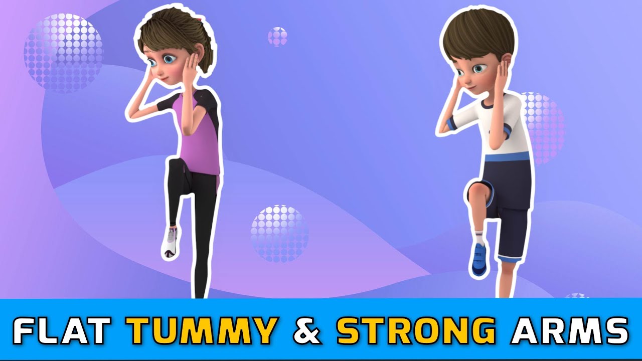 FLAT TUMMY + STRONG ARMS: ARM & CORE EXERCISES FOR KIDS| Kids Exercise ...