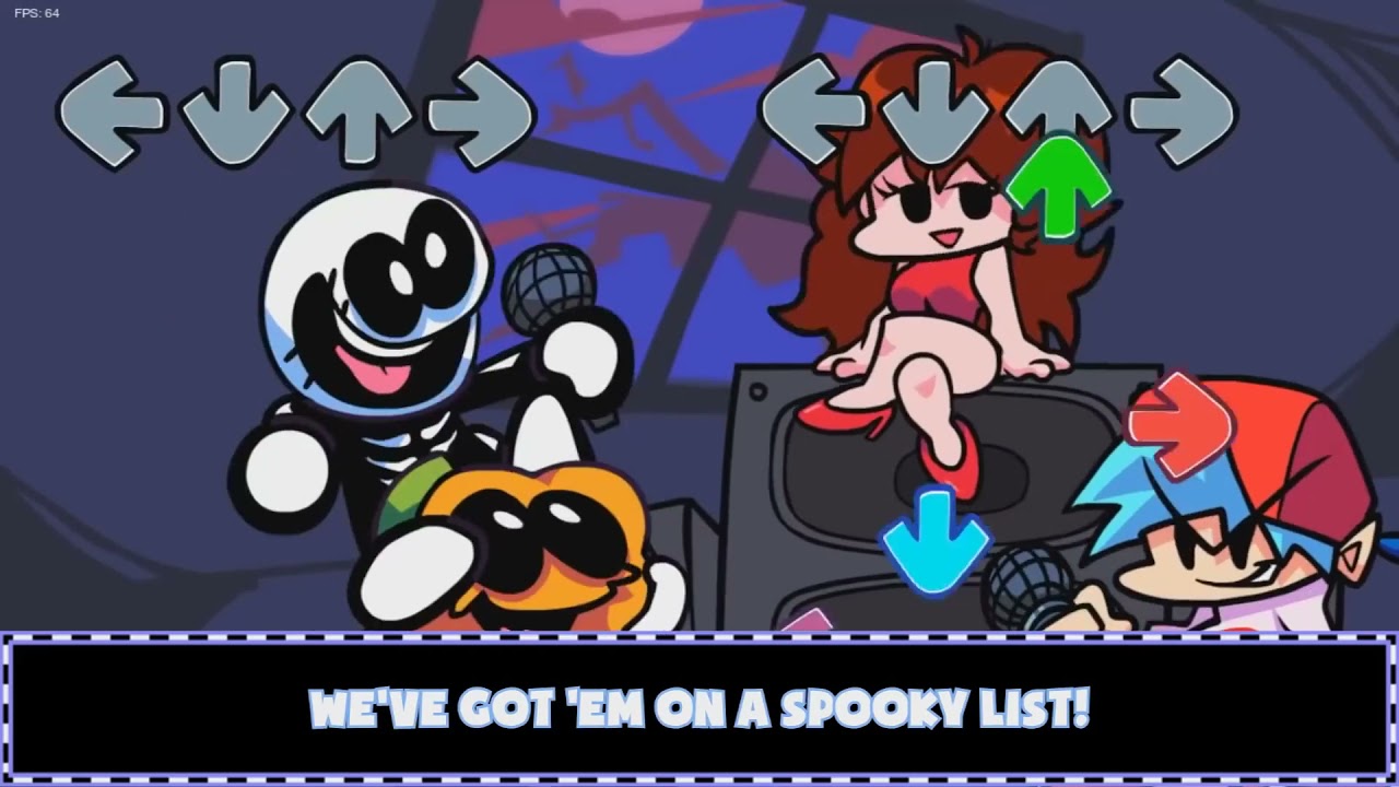 Spookeez (Skid and Pump) WITH LYRICS By RecD - Friday Night Funkin' THE ...