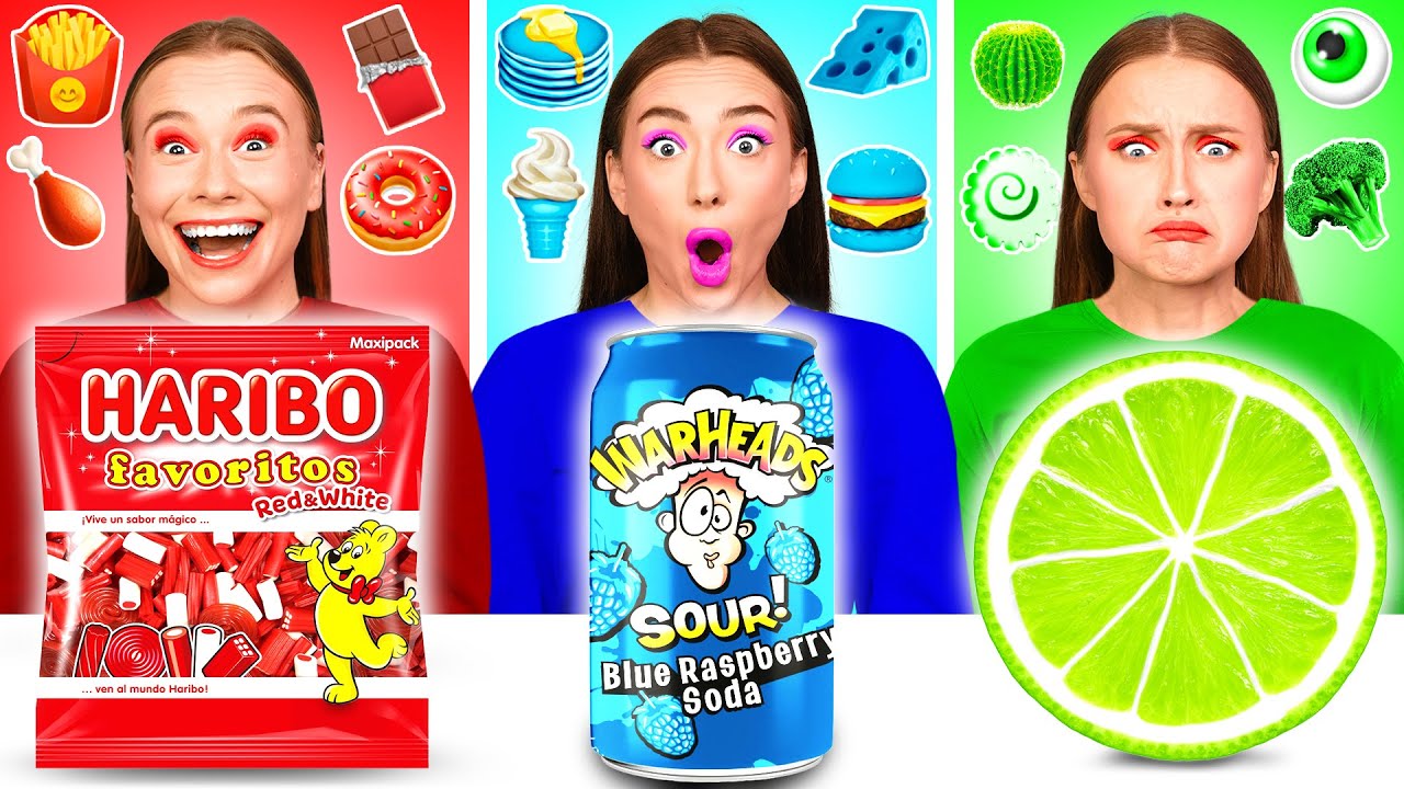 Food of The Same Colors Challenge | Funny Food Situations by Funny ...