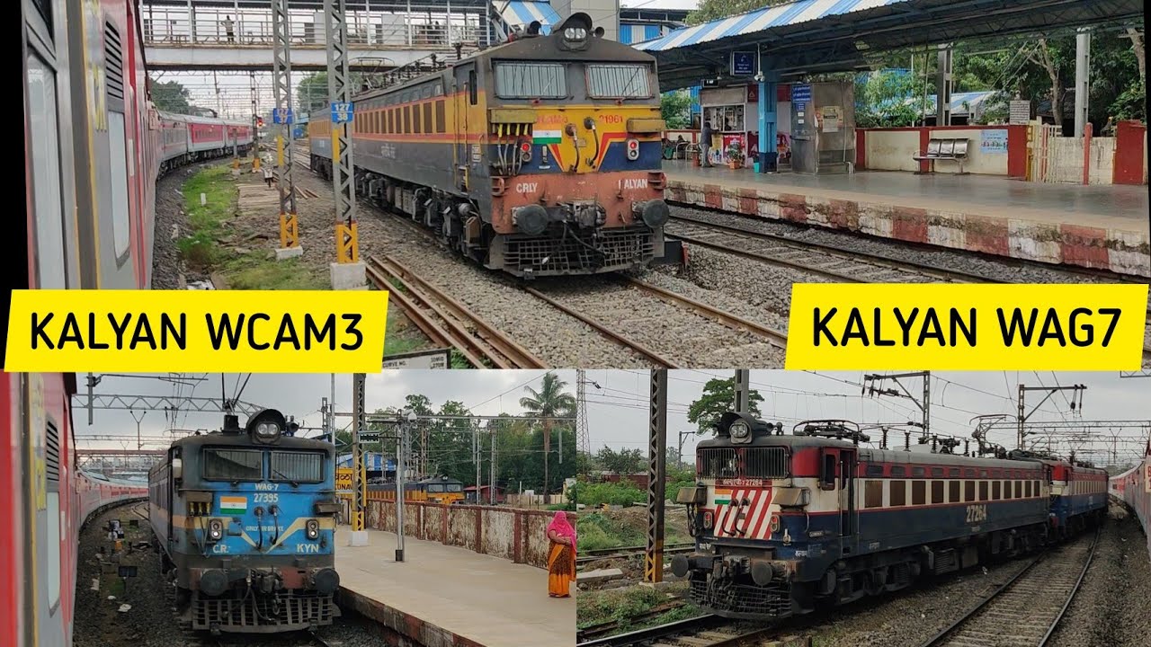 Kalyan WCAM3 & WAG7 Banker Locomotives At Lonavala Railway Station ...