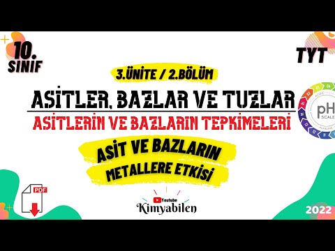 ASİT BAZLARIN METALLERE ETKİSİ - 10.SINIF KİMYA -TYT KİMYA