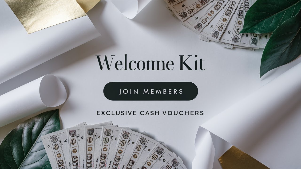 The welcome Kit & Cash vouchers of Join Button membership of the credit ...