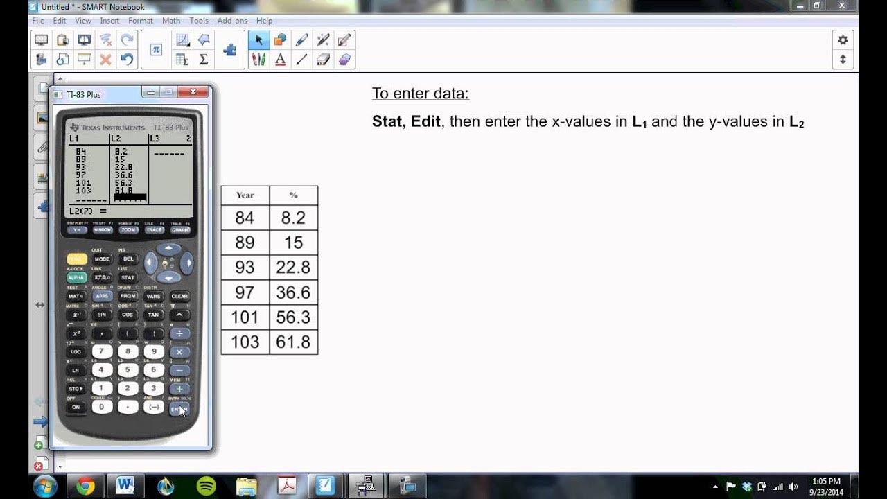 Linear Regressions on a TI-84 (ish) Calculator - YouTube