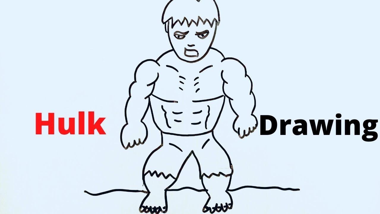 How To Draw Hulk |Hulk Drawing For Kids |Hulk Drawing Easy Step By Step ...