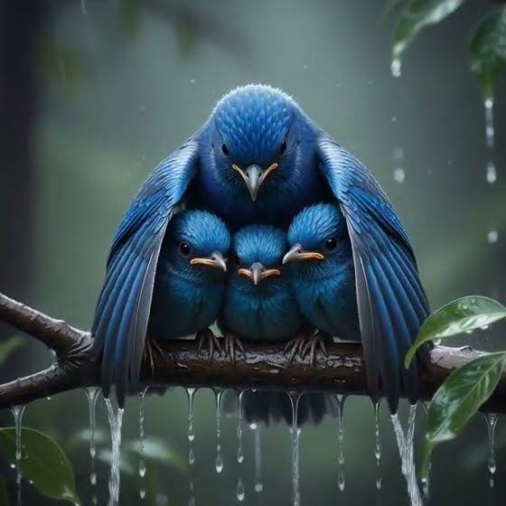 The cute little bird in the wind and rain. #lovebirdsprotectbirds # ...