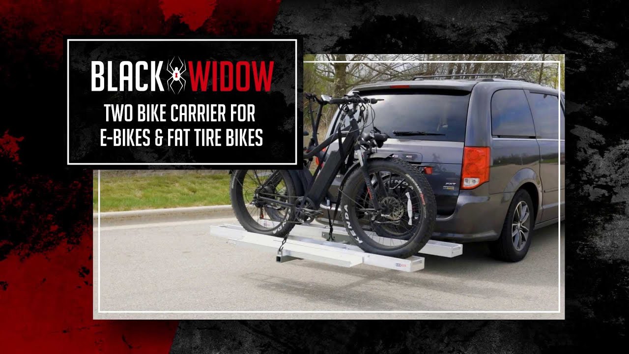 Black Widow Aluminum Double eBike or Fat Tire Bike Carrier - YouTube