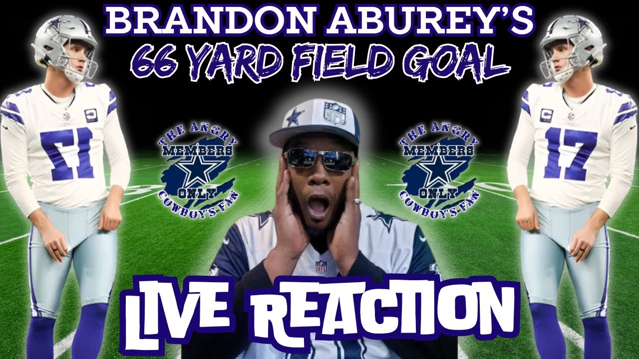 Angry Cowboys Fan LIVE reaction to Brandon Aubrey's 66 yard field goal ...