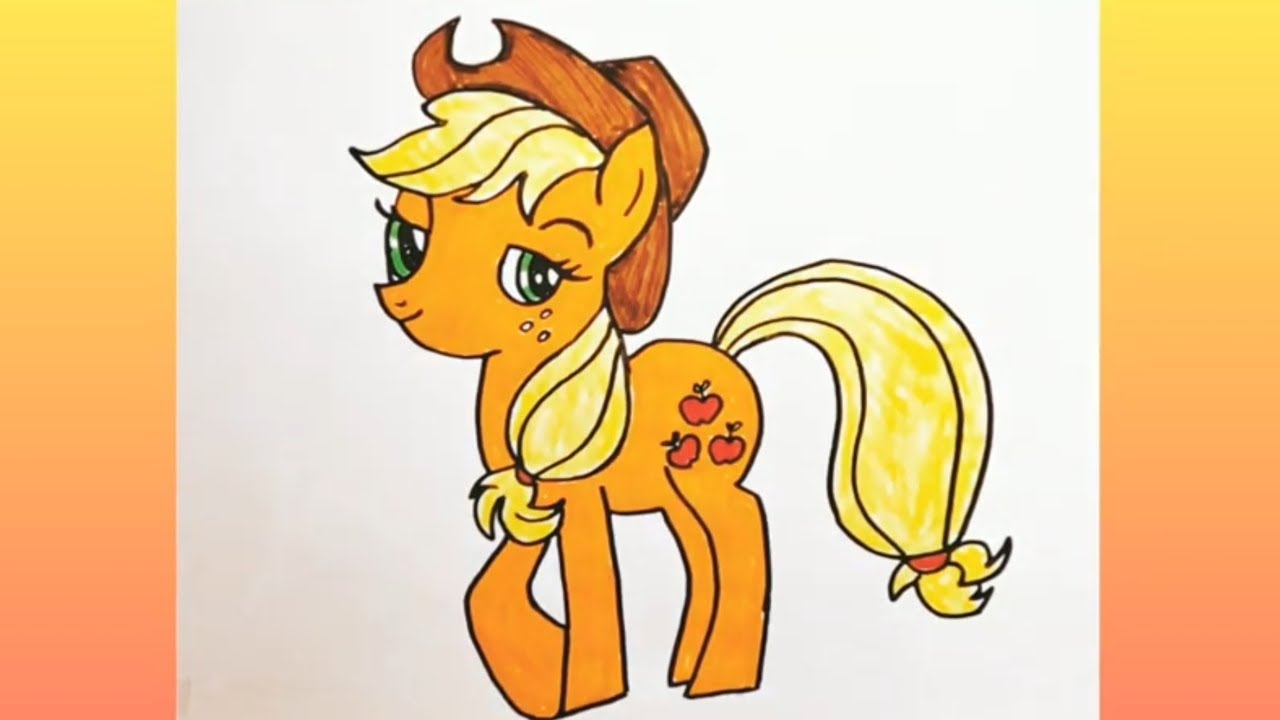 How to draw Applejack from My Little Pony - YouTube