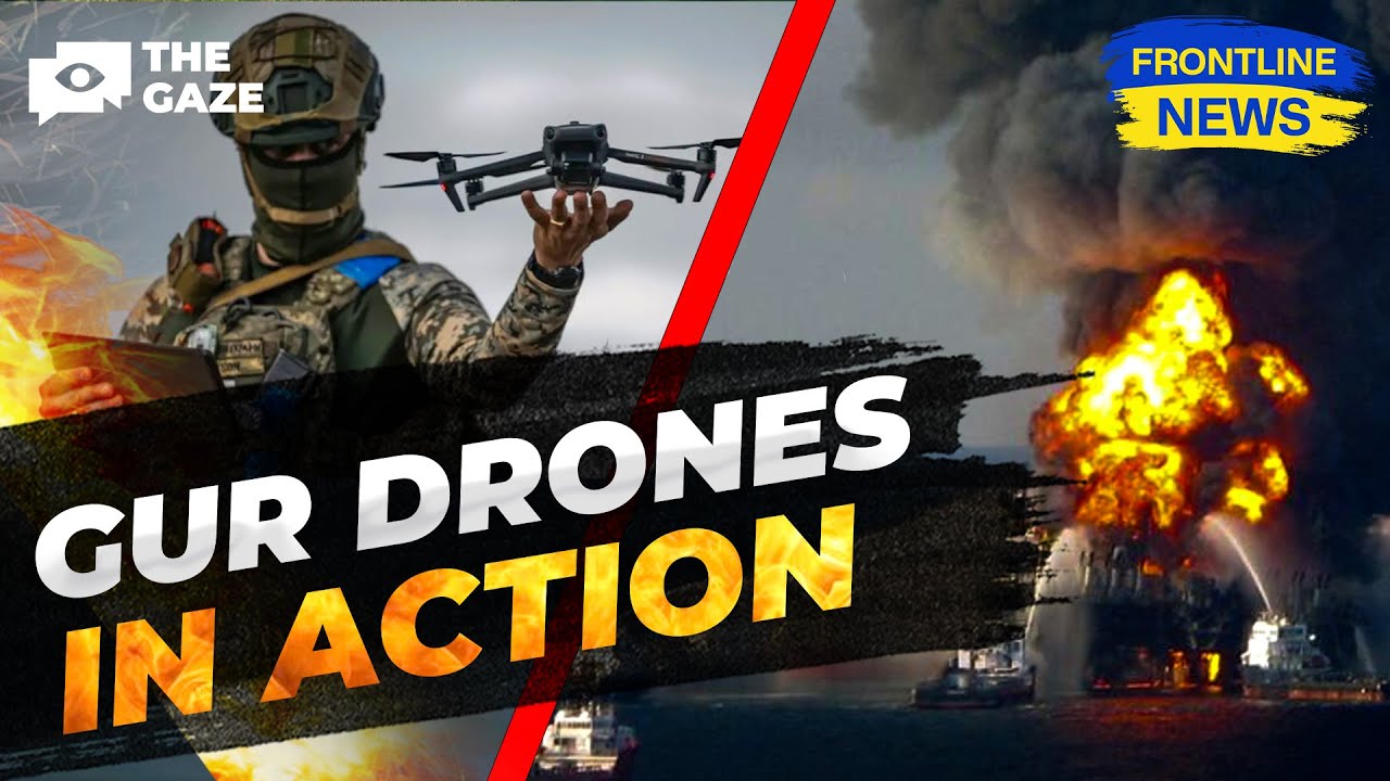 Ukrainian GUR special operation burns enemy ships and drones! - YouTube