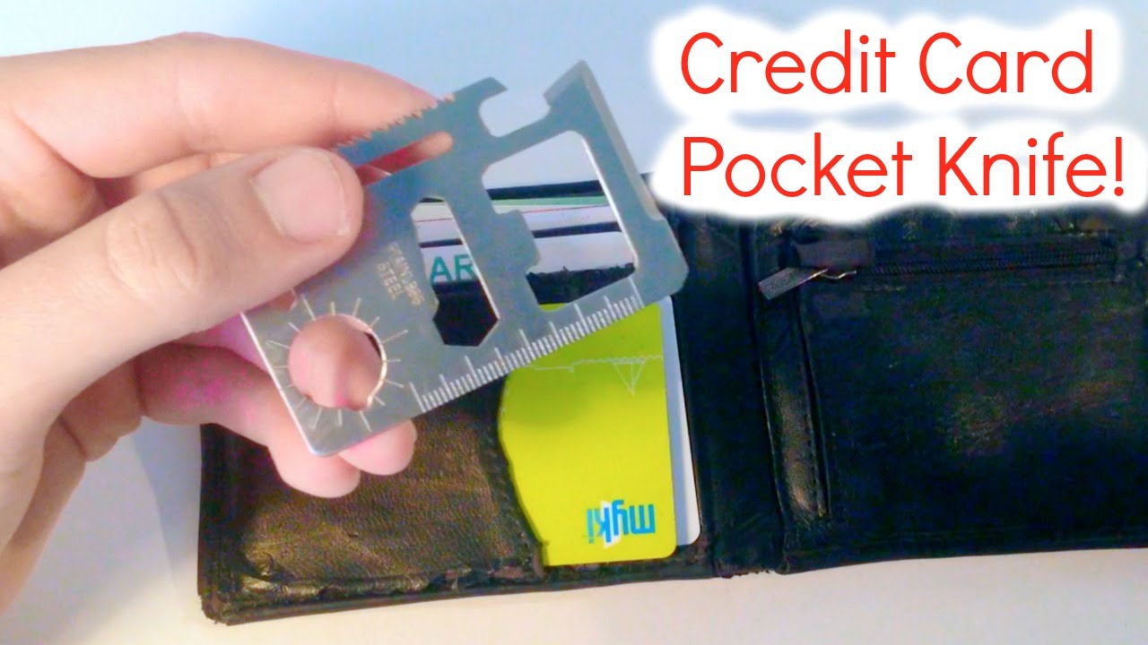 Wallet Credit Card Pocket Knife / MultiTool - YouTube