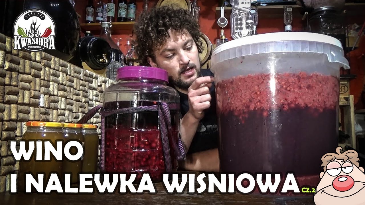 🍒 Wino Wiśniowe na miodzie + nalewka Wiśniowa CHERRY - cz.2 🍒 + paczka ...