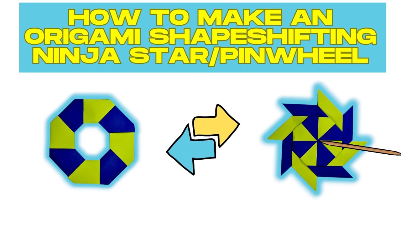 How to Make a Transforming Ninja Star/Pinwheel - YouTube