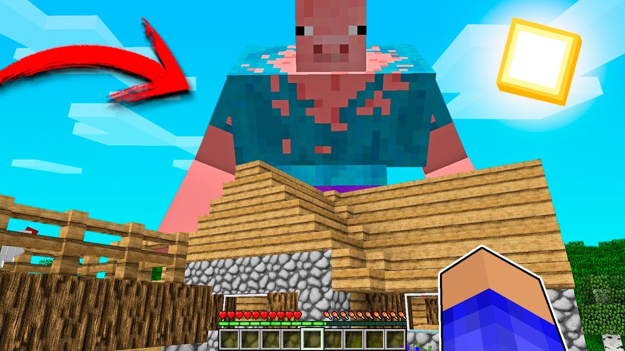 APARECE UN CERDO MUTANTE GIGANTE EN MINECRAFT TROLL 😱 - YouTube