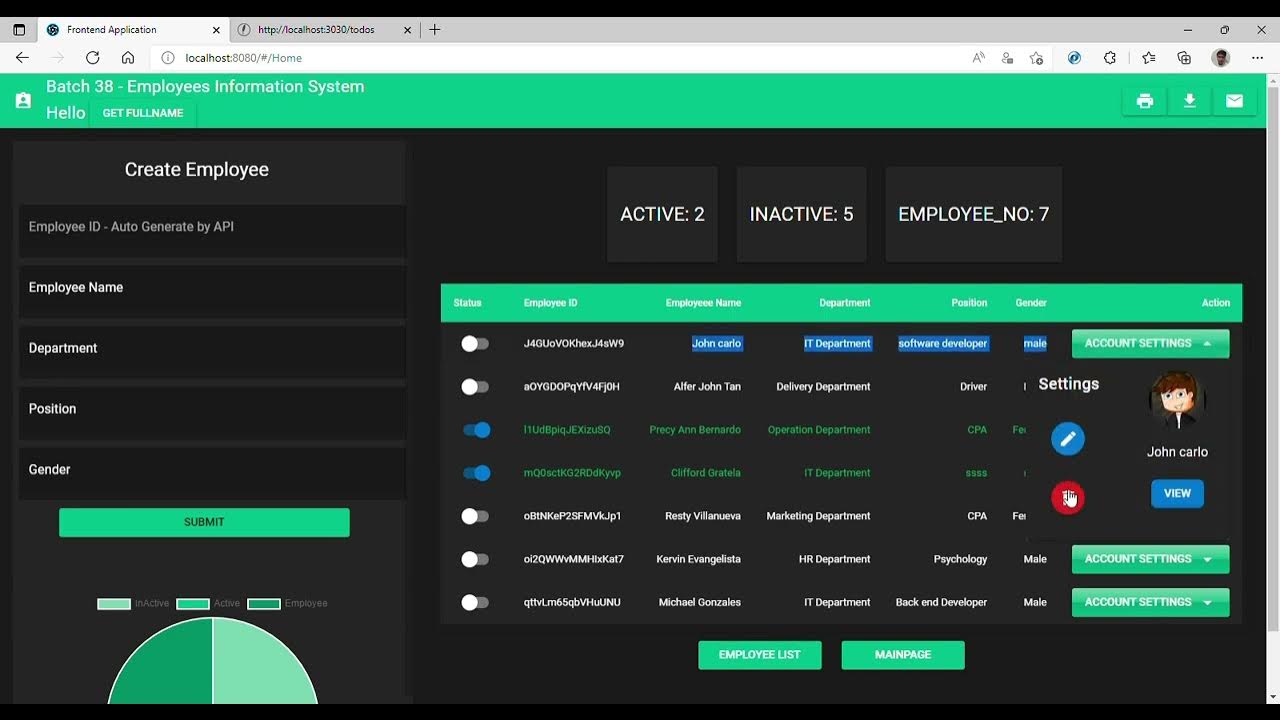Employee Management System (Vuejs, Featherjs) ZyberLab FullStack App - YouTube
