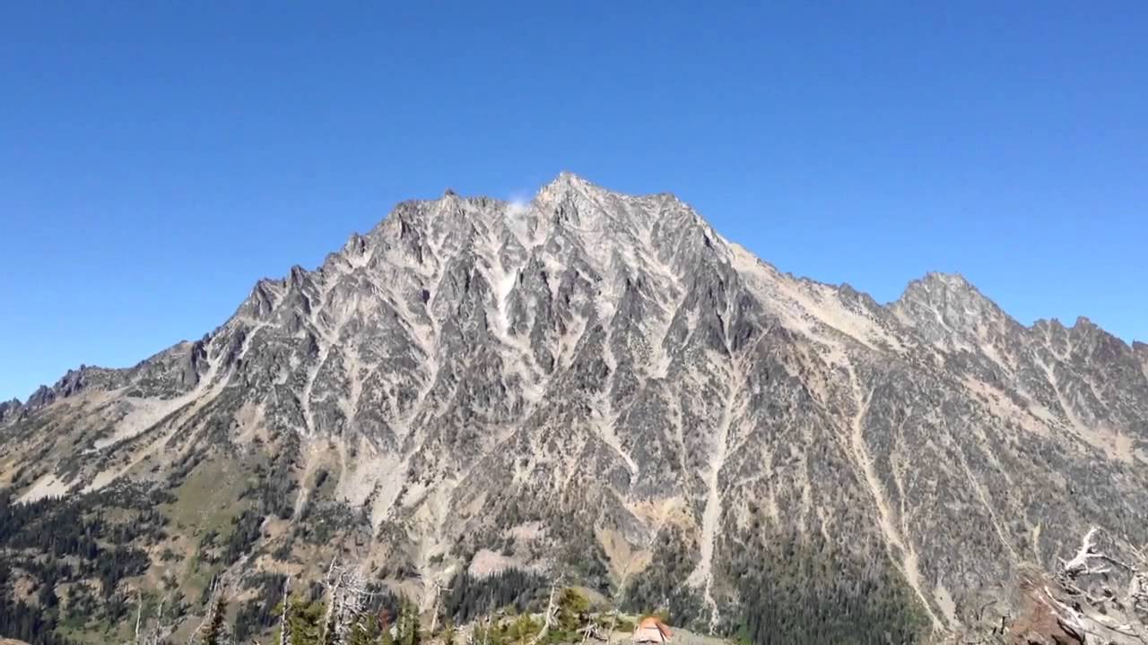 Rock fall on Mount Stuart - YouTube