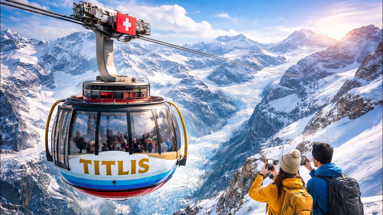 Titlis Rotair Full Video - Breathtaking Mount Titlis Cable Car Ride 🇨🇭 ...