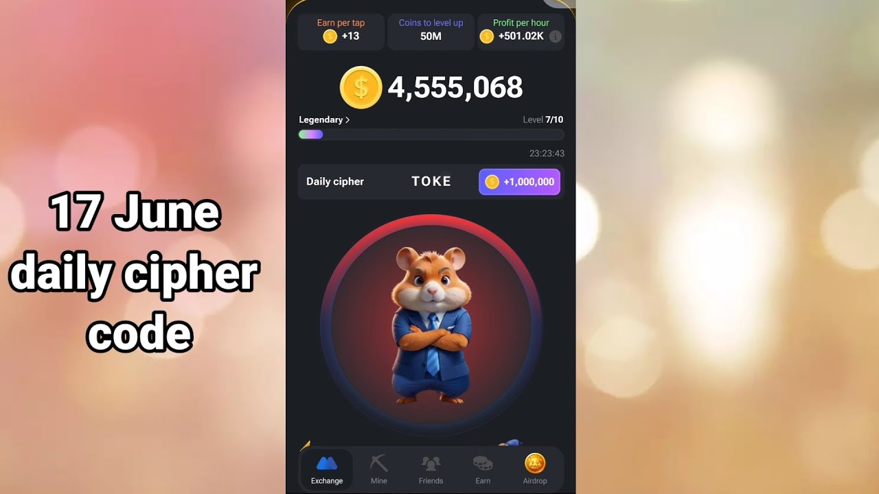 17 june daily cipher | daily cipher hamster kombat | today daily cipher ...