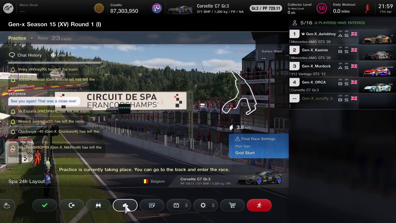 Gen-X Racing Gr3 - 100 Season 15 Round 1: Spa-rring partners attack ...
