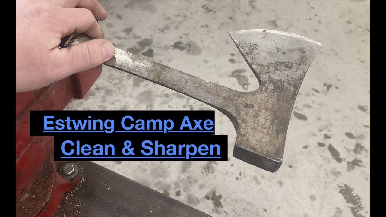 Sharpening an Estwing Camp Axe - YouTube