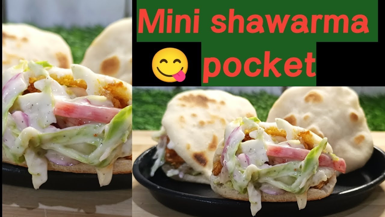Mini shawarma pocket 🌯 easy n quick chicken shawarma recipe #shawarma ...