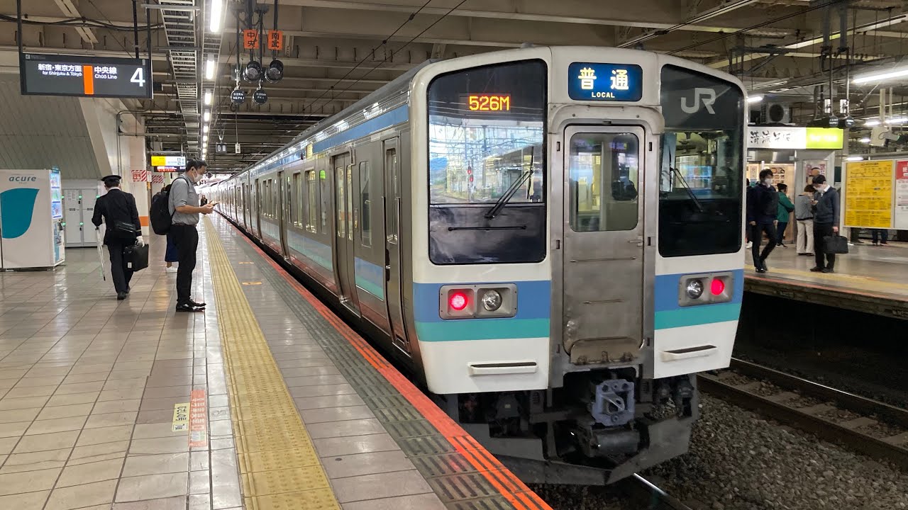 【鉄道走行音🚃】JR東日本211系3000番台長ナノN302編成 モハ210-3053 走行音(界磁添加励磁制御) 高尾(JC-24)〜立川(JC-19)間 - YouTube