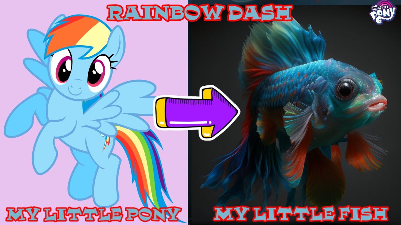 my little pony turned into my little fish - YouTube