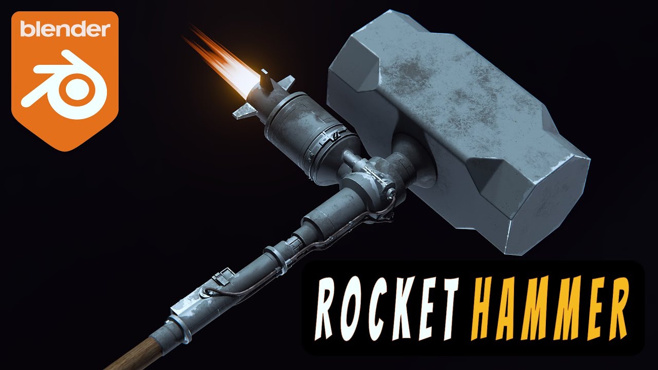 Making Of Rocket Hammer In Blender #blender3d #b3d - YouTube