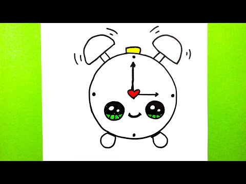 Kolay Saat Çizimi, Çalar Saat Nasıl Çizilir, Çocuklar İçin Kolay Resim Çizme, Çizim Saati Art 2022