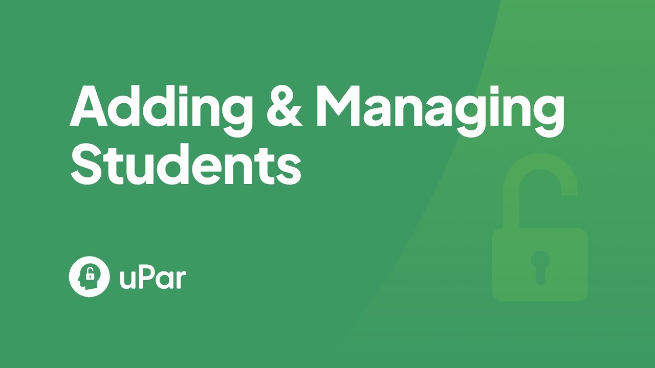 How to manage students on uPar - YouTube