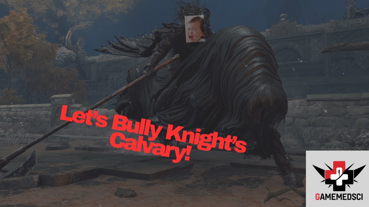 Harassing Knight's Calvary in Caelid until he Leaps off of the Bridge ...