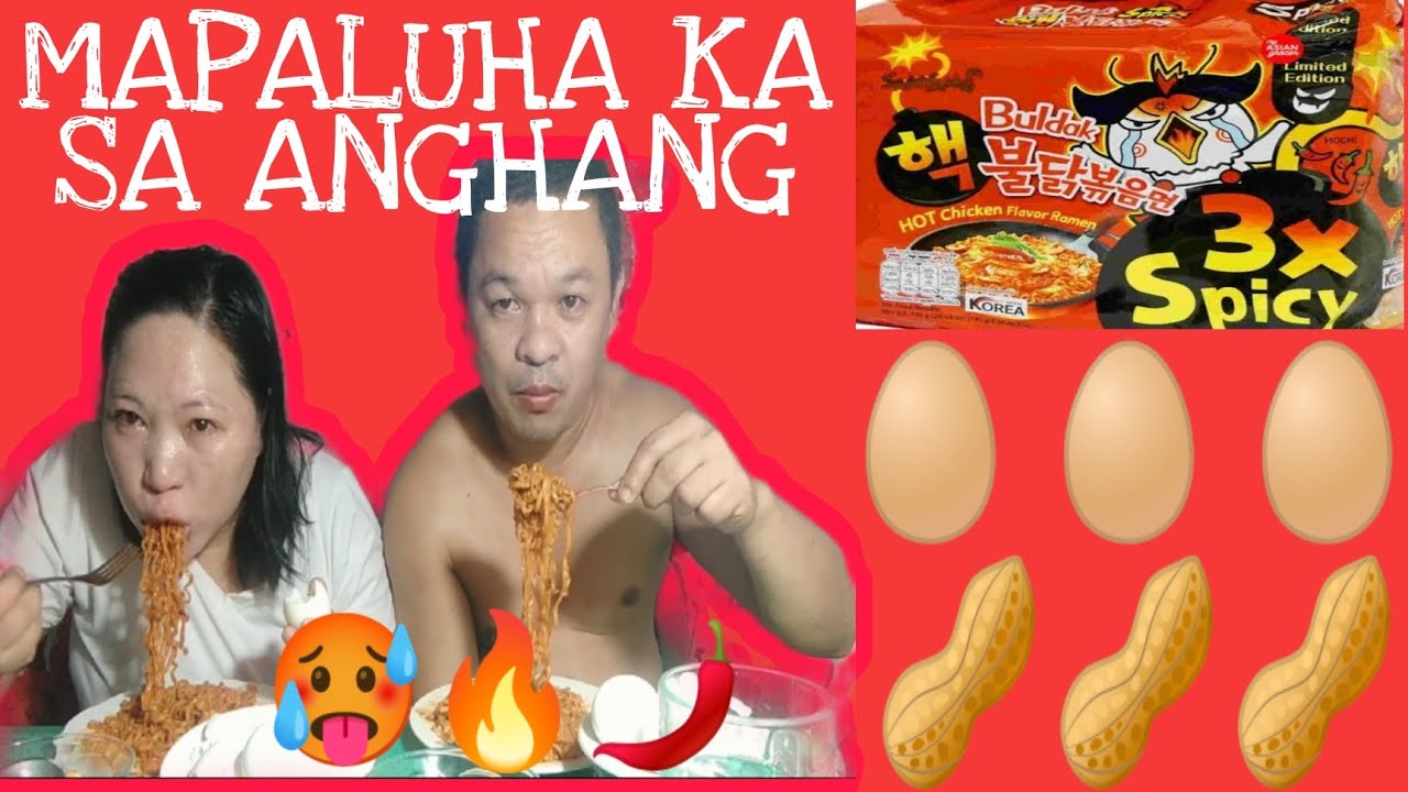 SAMYANG COUPLE CHALLENGE WITH EGG AND PEANUT || MARJUN AGUILAR VLOG - YouTube