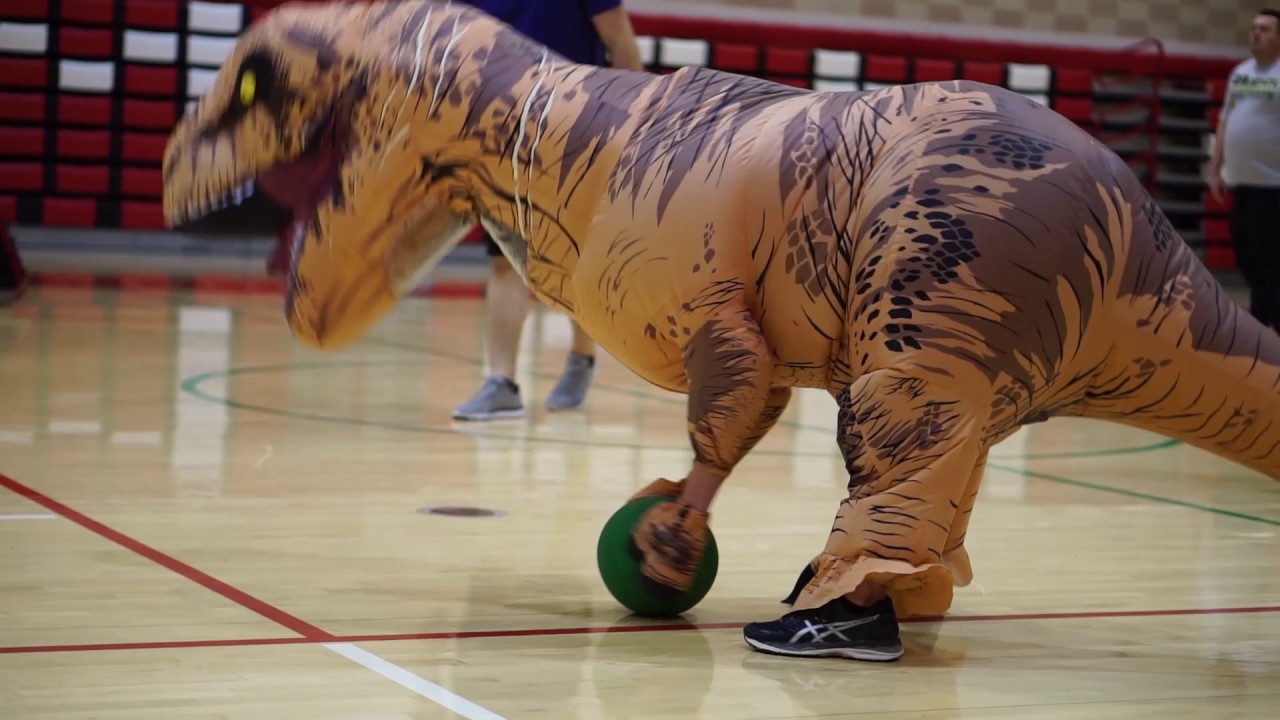 T-Rex Plays Dodgeball - YouTube
