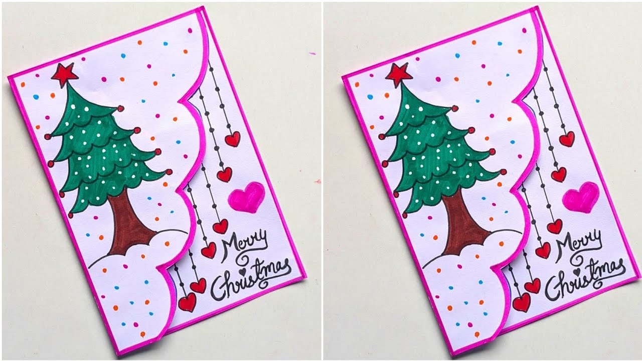 White Paper Christmas Card Ideas 💝/ Easy Christmas Cards/ DIY Christmas ...