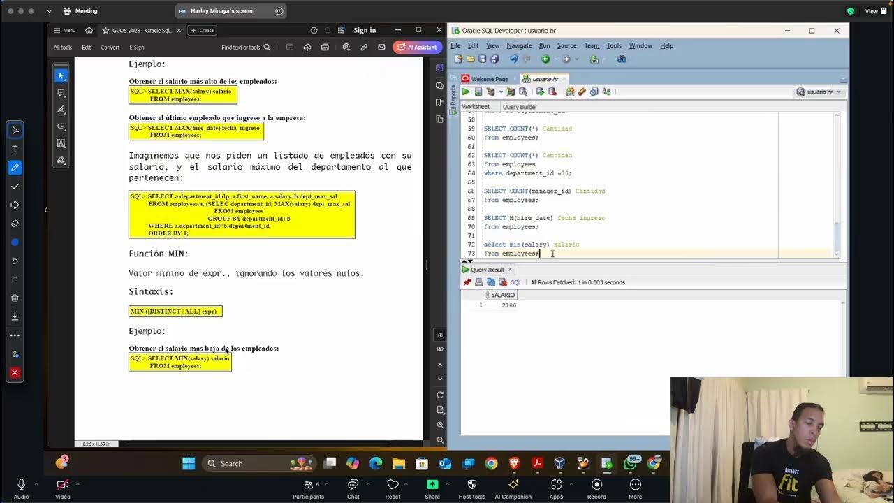 SQL en Oracle 21c XE - YouTube