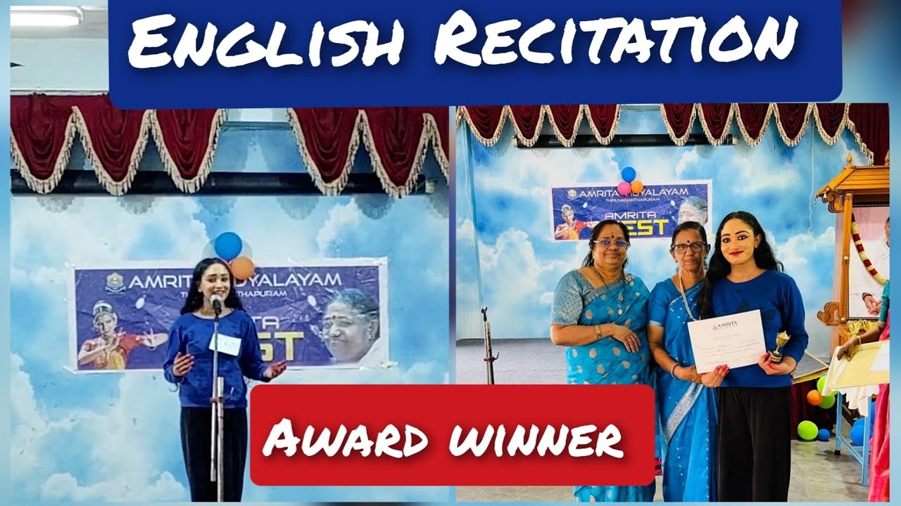 English Recitation || Award winner || Amrita fest 2023|| Daffodils by ...