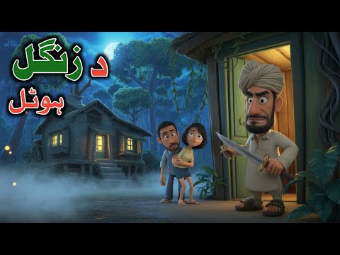 Da Zangl Hotel | Pashto Cartoon Kahani | Jaan Cartoon 
