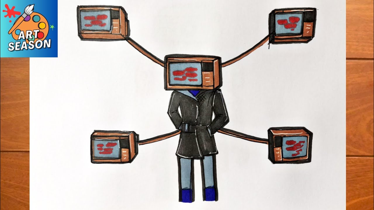 How to Draw Large TV Woman from Skibidi Toilet - YouTube