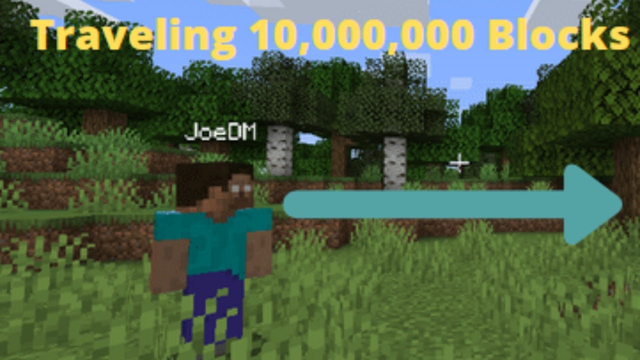 TRAVELING 10,000,000 BLOCKS (WORLD RECORD) with only 2 hacks - YouTube