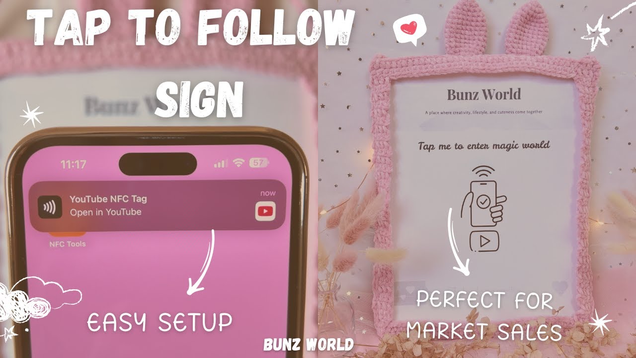 Easy Crochet Tap to Follow Sign 🐰 | Perfect for Farmers Market Setup ...