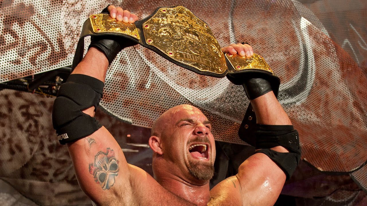 Goldberg wins his first World Title in WWE: Unforgiven 2003 - YouTube