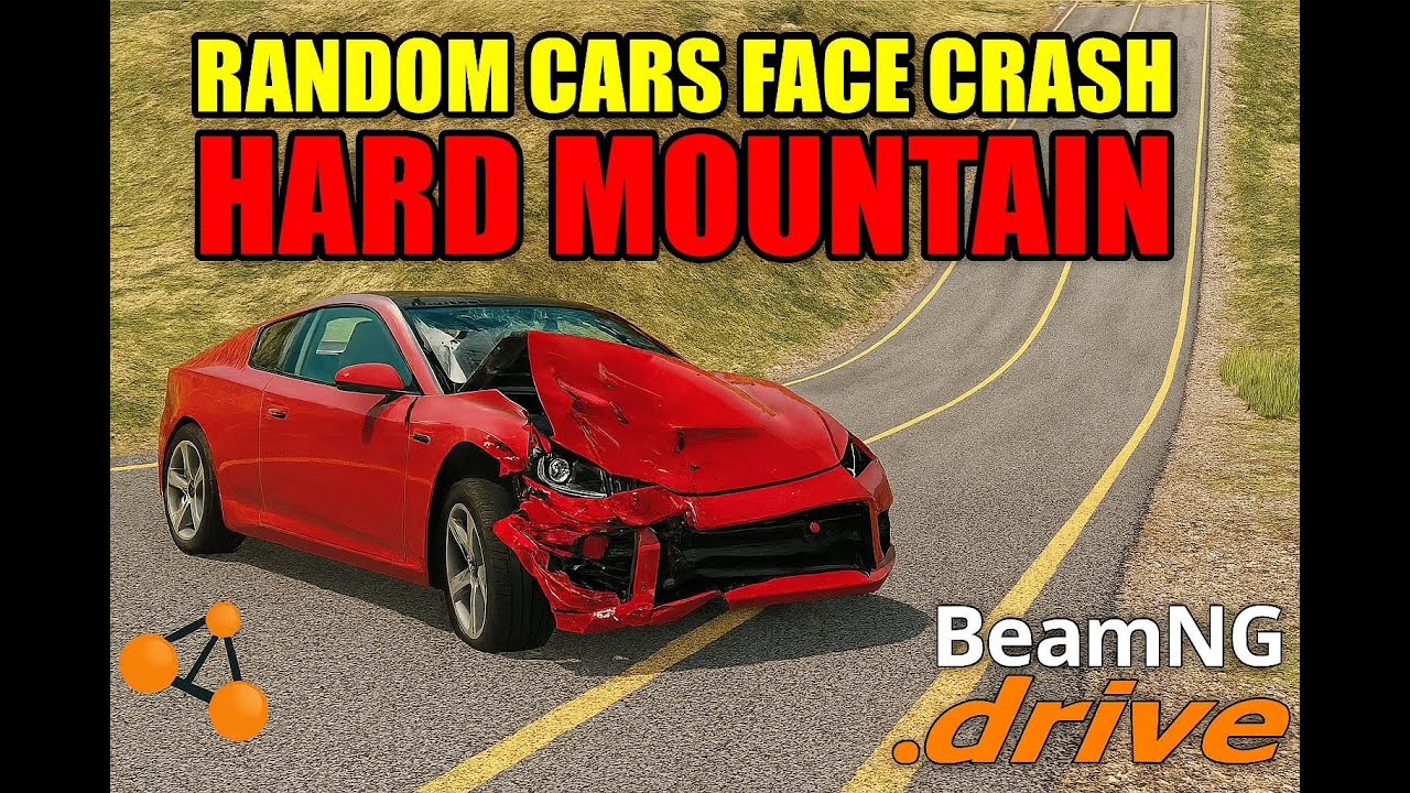 Random Cars Face Crash Hard Mountain! BeamNG.drive Carnage - YouTube