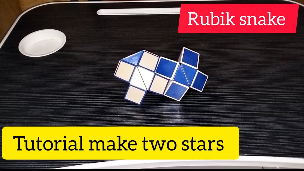 Tutorial make two stars from rubik snake magic cube #stars #bintang ...