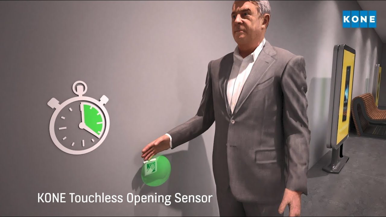 KONE Touchless Opening Solutions - YouTube
